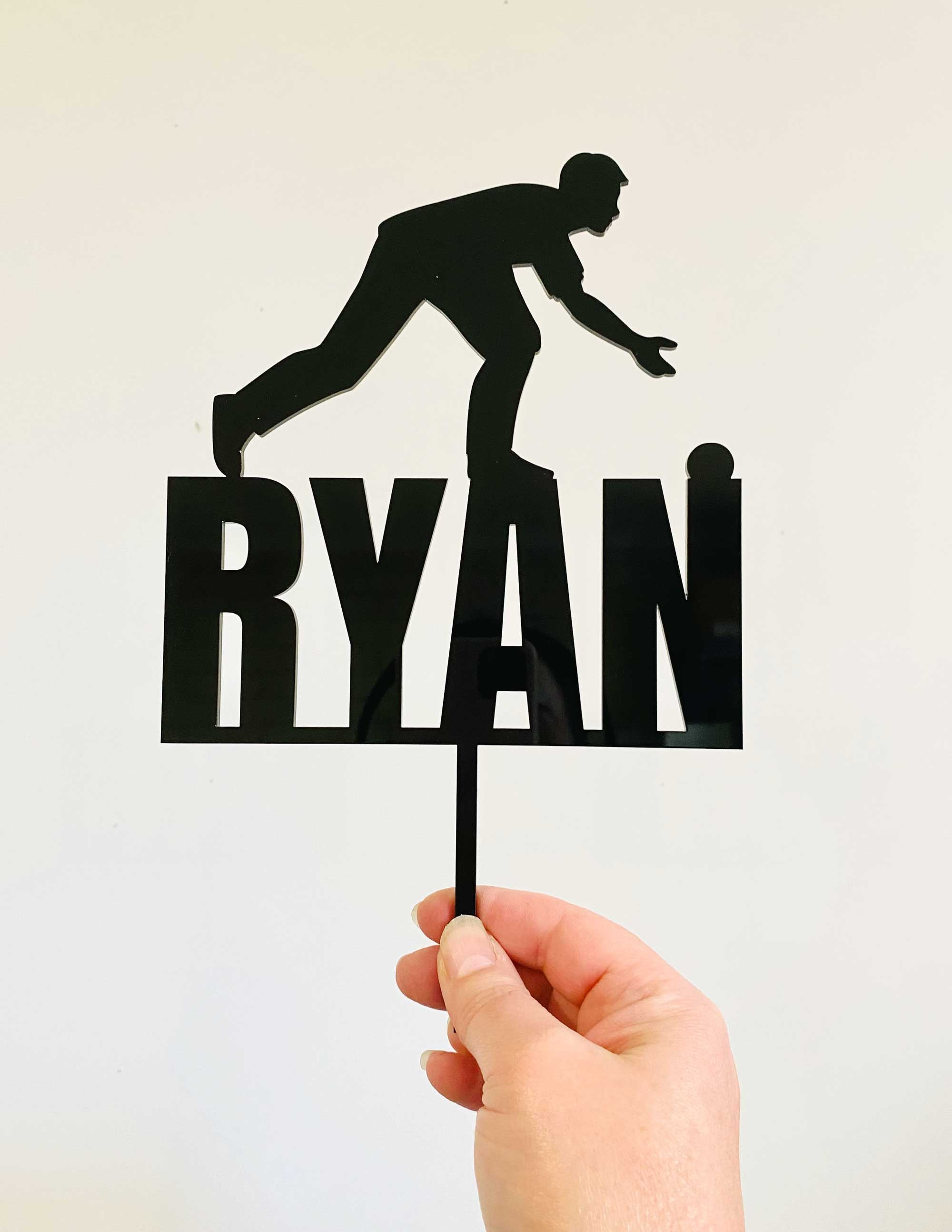 Personalised Cake Topper - Lawn Bowls with Name - Custom Cake ...