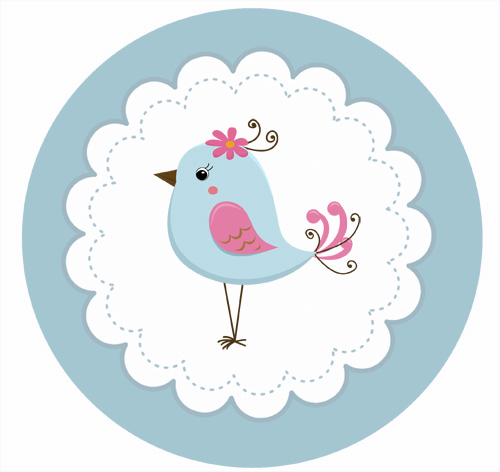 Buy Blue Bird Party Labels Online - Blue Bird Printed Stickers For Sale ...
