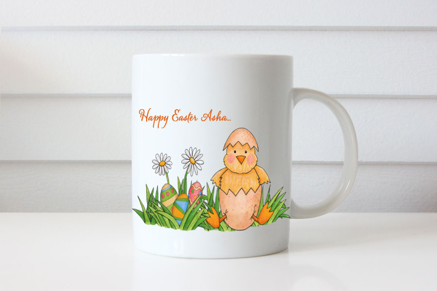Personalized Easter Chick Themed Coffee Mug Gift - Easter Chick Custom ...
