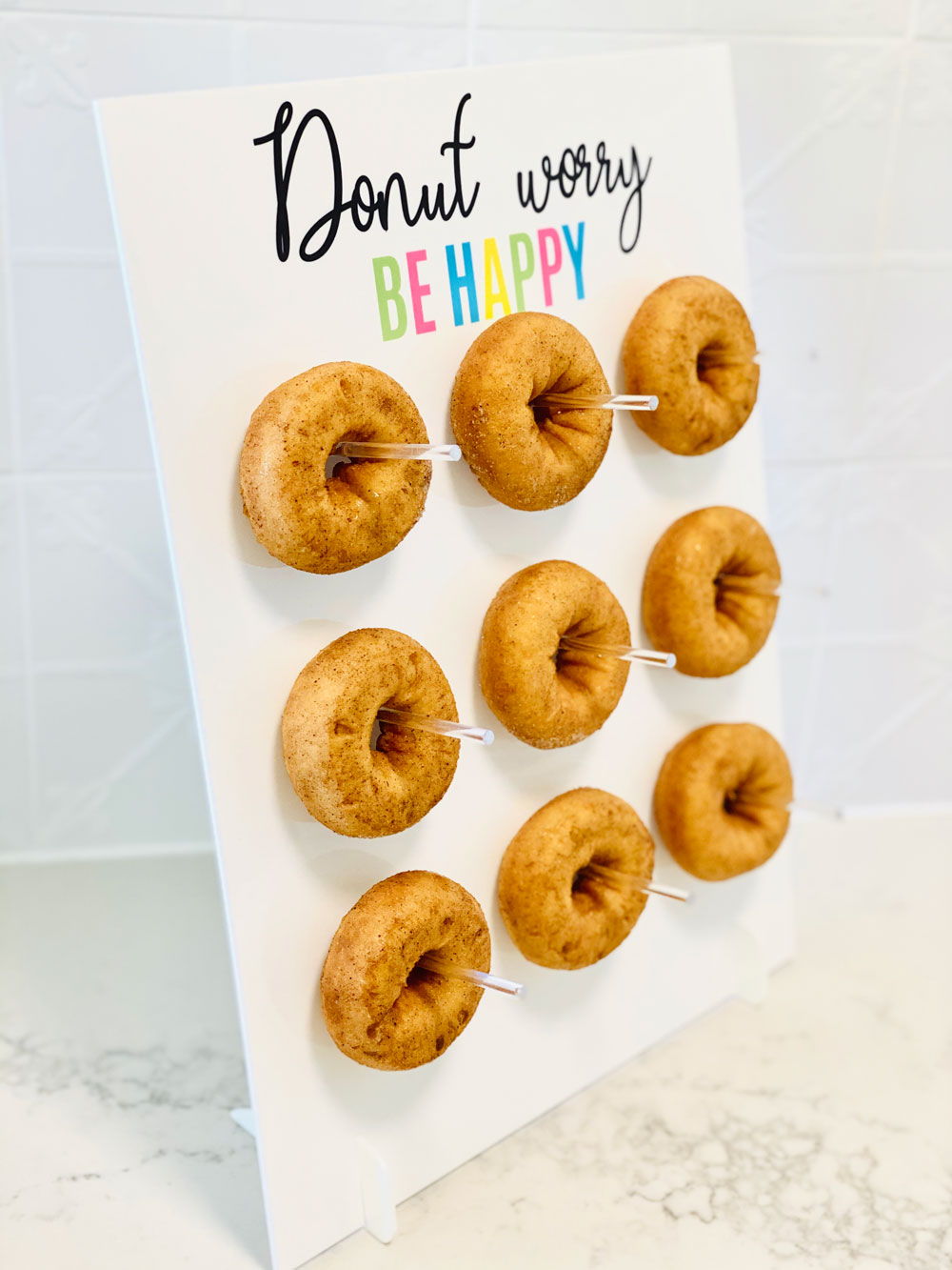 Donut Worry Be Happy Cute Event D?©cor Donut Stand
