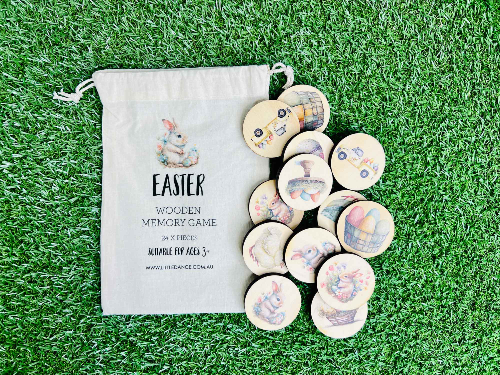 Wooden Easter Memory Game - Wood Kids Easter Memory Toy Gift - AfterPay ...