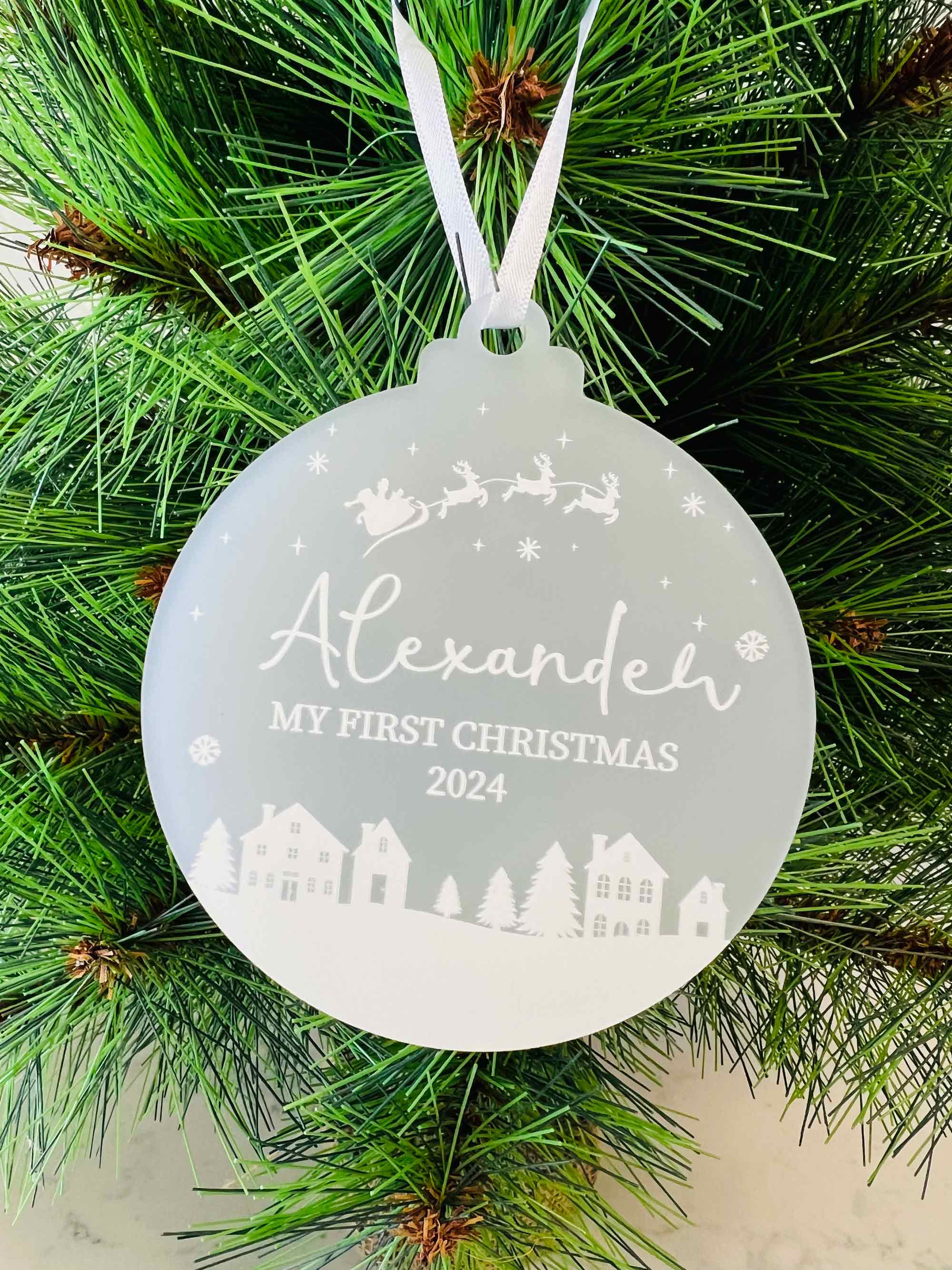Personalised My First Christmas Decoration - Custom Baby's First ...