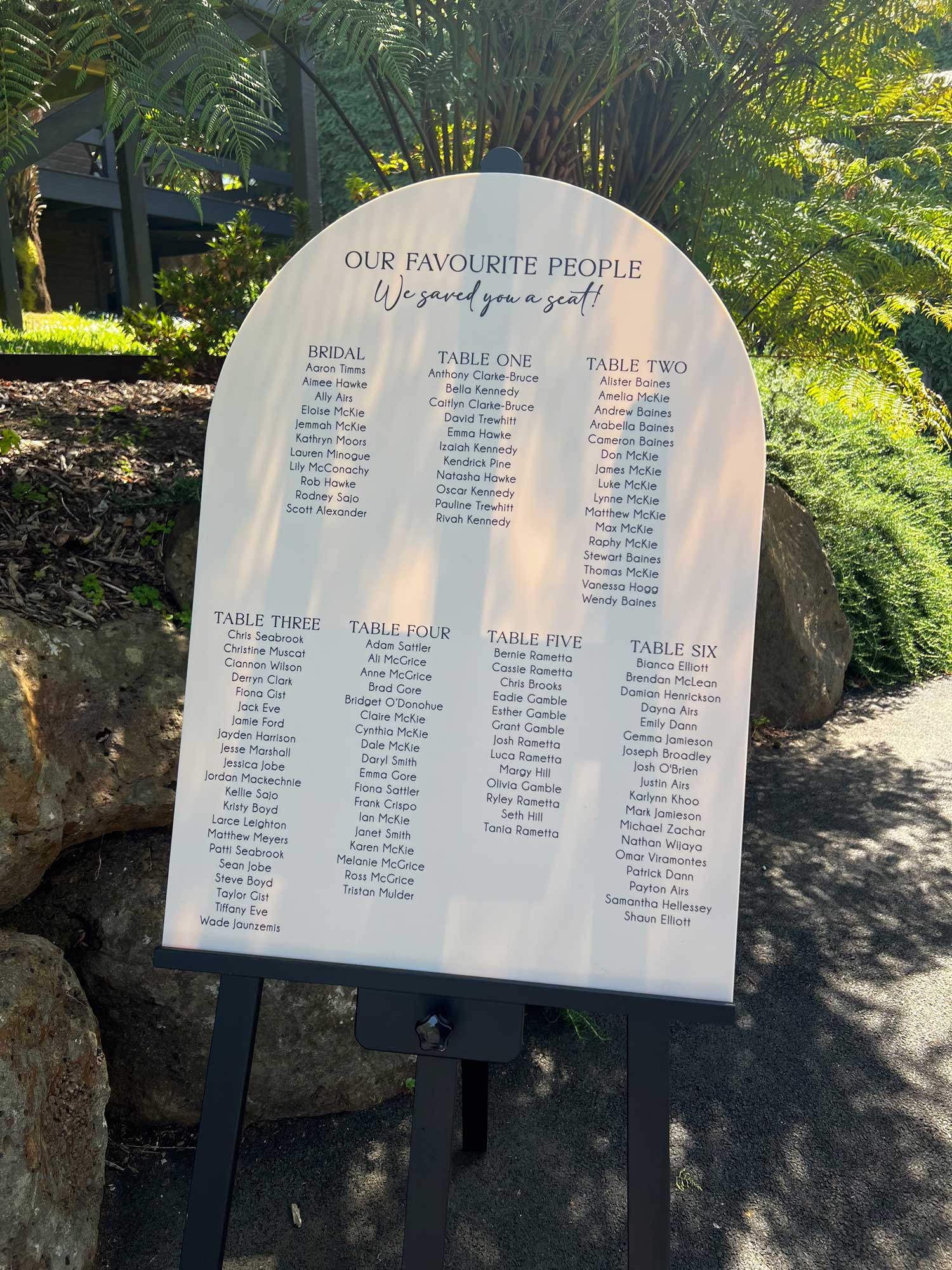 Wedding Seating Chart Arch Sign | A1 Size Guest Guide