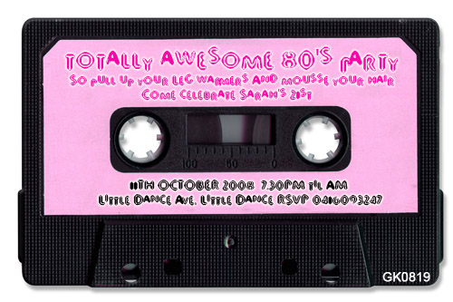 Bogan 70s and 80s bogan party invitations. 70s versus 80s - and bogans too!