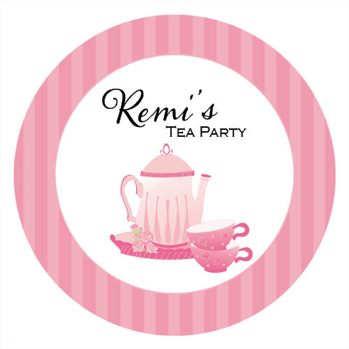 Birthday Party Labels & Stickers - Tea Party
