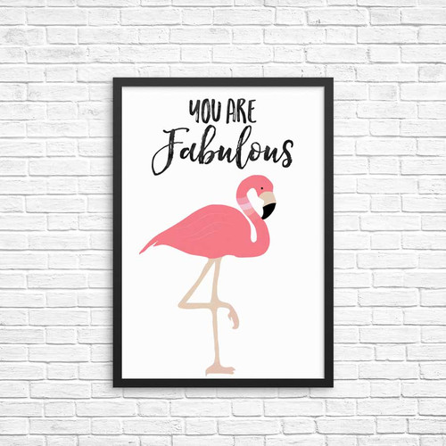 Wall Art Print - Fabulous Flamingo - Little Dance