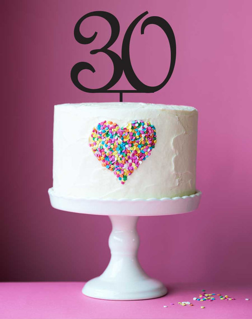 Number 30 cake topper - 30th birthday cake decoration - Laser cut ...