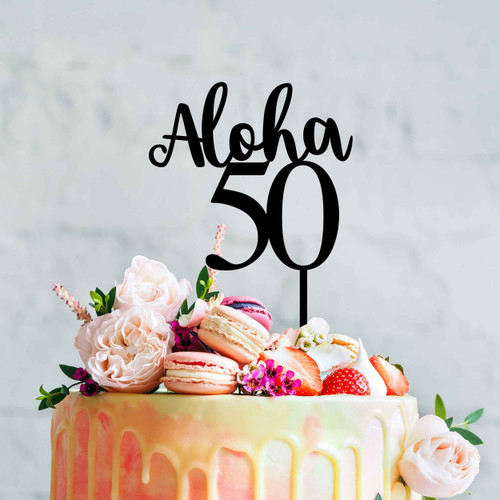Custom Cake Topper - Aloha with Age Cake Decoration Äì Made in Australia