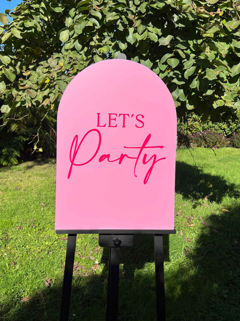 Get the Party Started with Our Arched "Let's Party" Sign - Little Dance