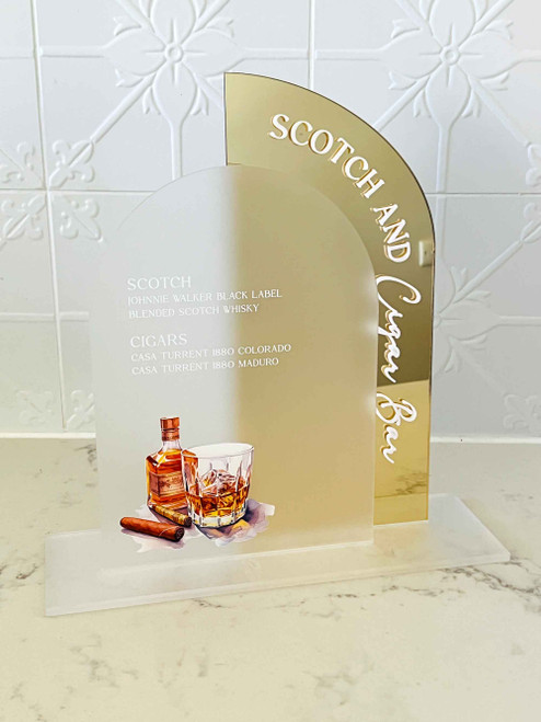 Personalised Double Arch Acrylic Sign – Versatile and Stylish