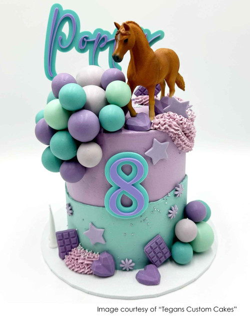Custom Double Layered Name & Age Cake Topper - Personalised Decor
