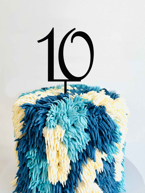 Number 10 cake topper - 10th birthday cake decoration - Laser cut ...