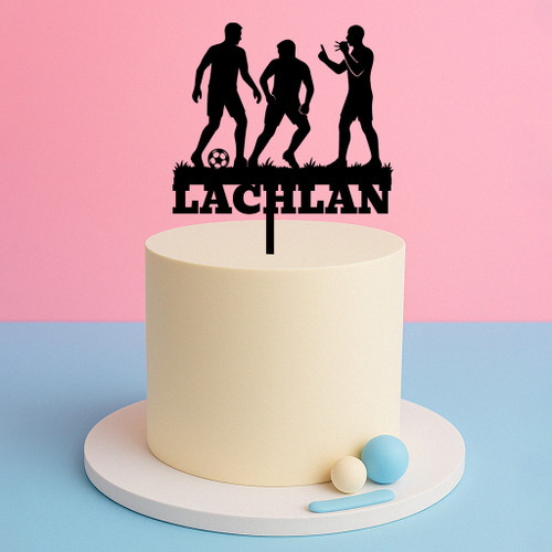 Soccer Referee Cake Topper – Personalised Football Party Decor