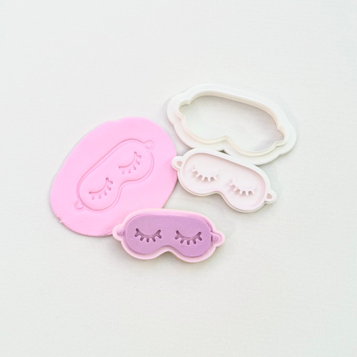 Eye Mask Cookie Stamp | Slumber Party Cutter Set for Spa or Sleep Themes